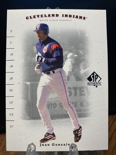 2001 SP Authentic Baseball Card #14 Juan Gonzalez | eBay