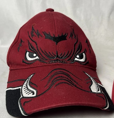 Vintage 1990's Cap Boy Arkansas Razorbacks Big Logo Snapback Hat | eBay