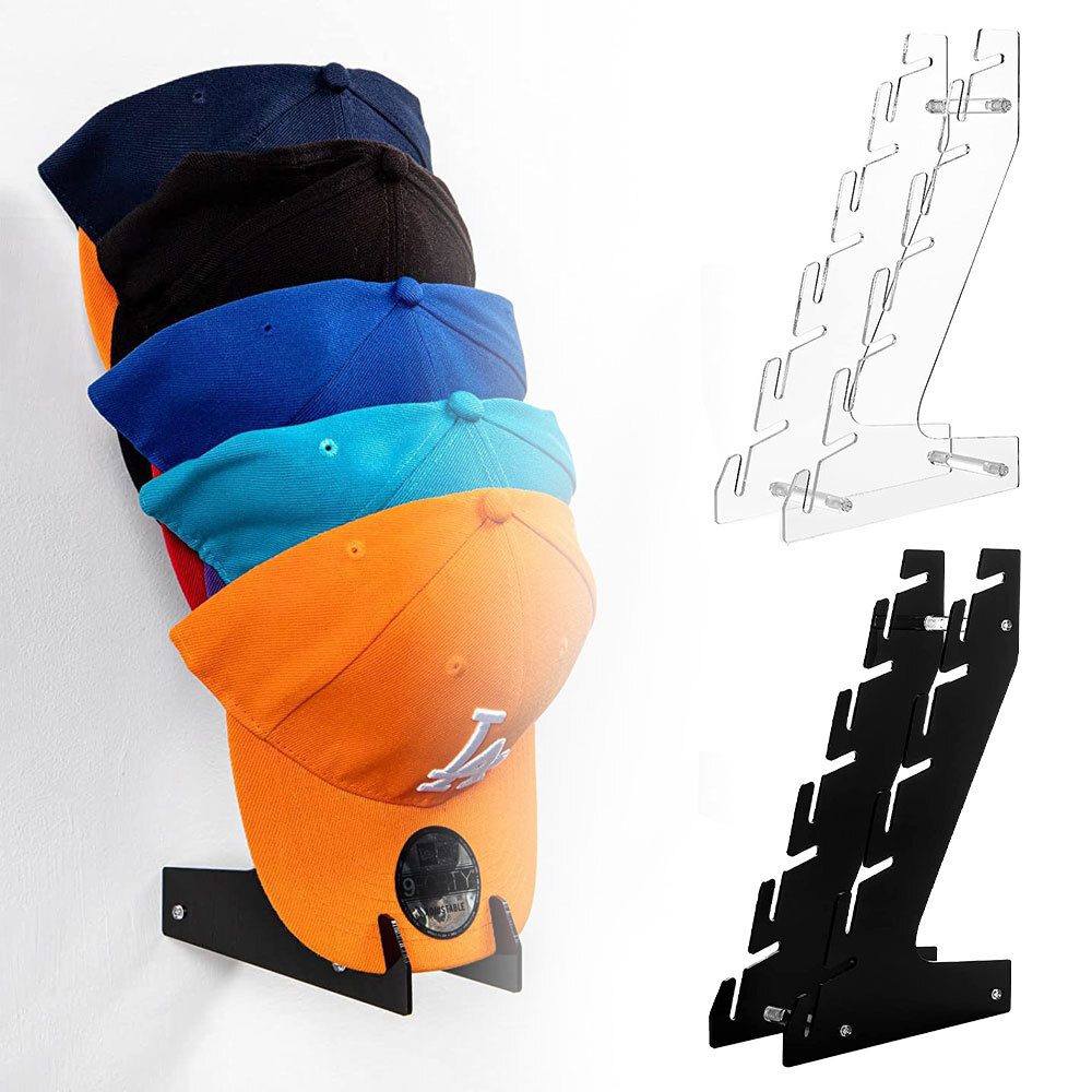 Acrylic Hat Rack Display Stand Holder Baseball Caps Storage Freestand ...