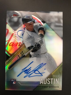 New York Yankees TYLER AUSTIN autographed 2017 Topps Finest - Certified ...