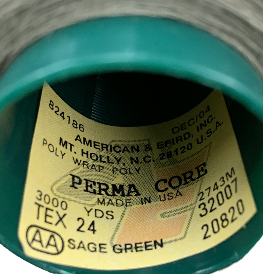 American & Efird Thread Perma Core Tex 24 Sage Green 3,000 Yards (2 ...