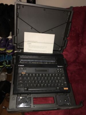 Canon S-50 Portable Electronic Typewriter Battery Powered Vintage | eBay