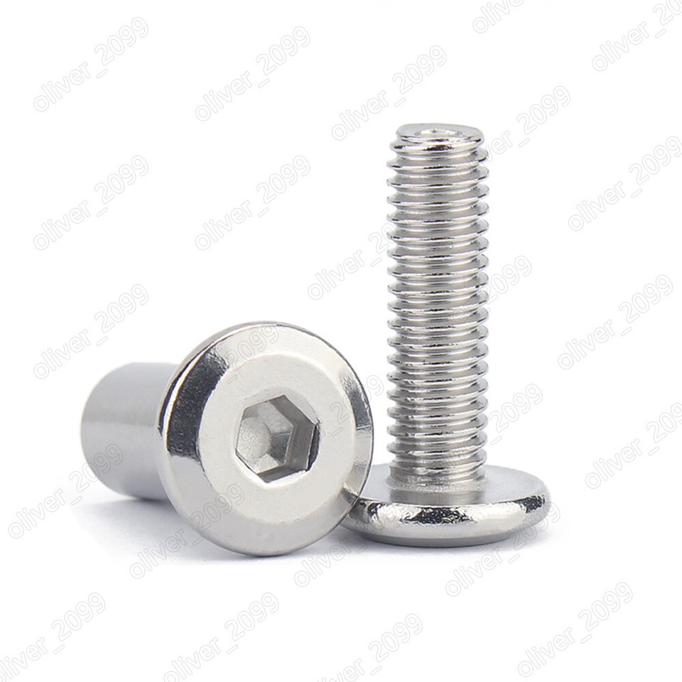 304SS Furniture Connector Bolts Hex FLAT HEAD Screws With Hex Socket ...