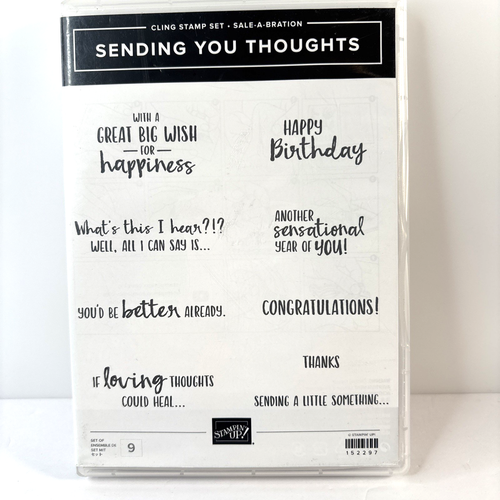 Stampin Up Sending You Thoughts Stamp Set Phrases Sayings Greetings ...