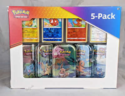 Pokemon TCG Tin Kanto Power 5 Mini Tin Box Set Costco Exclusive NEW ...