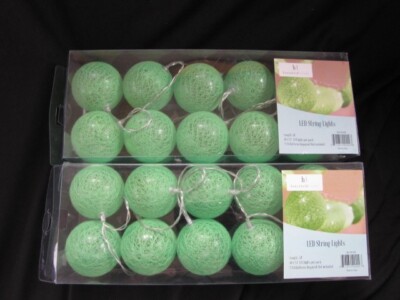 2 sets 10 Light String Ball LED Indoor Decorations String Lights Set 20 ...