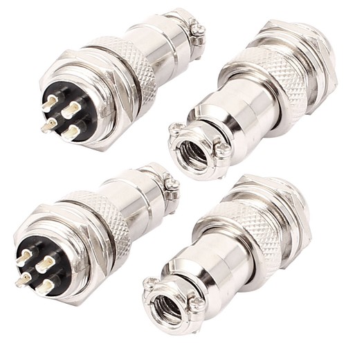 4 Ensembles Vis Aviation Connecteur Mâle Femelle GX16-4 16mm 4 Broches ...