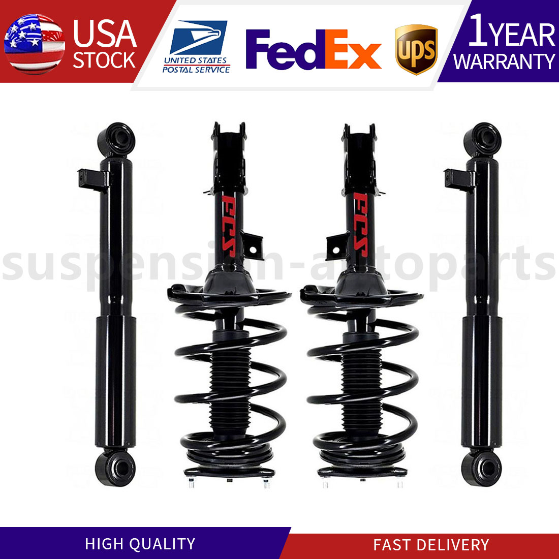 Front Driver Passenger Struts Rear Shocks For 2007-12 Hyundai Veracruz ...