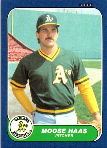 Moose Haas 1986 Fleer Update #U-48 Baseball Card | eBay