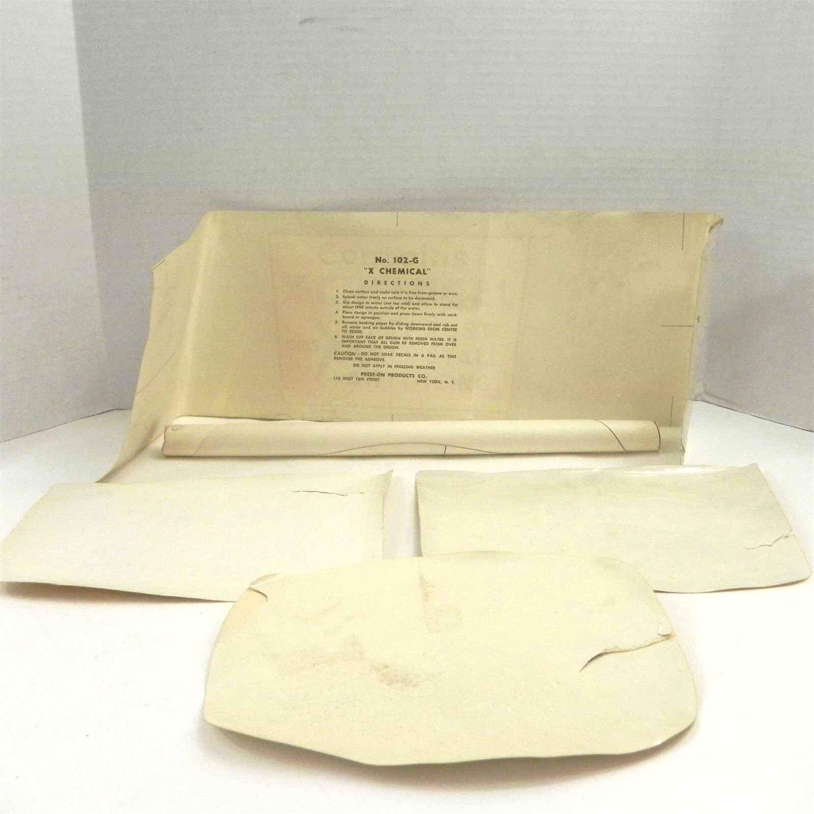 VINTAGE LOT OF 4 SINCLAIR GAS PUMP DECALS 3 W/ X-CHEMICAL 1 W/ DR-119 ...