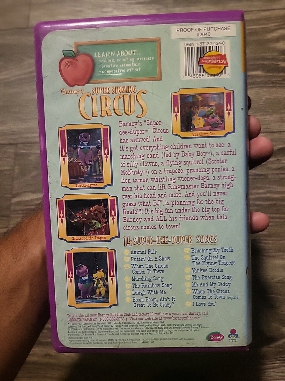 Barney - Super Singing Circus (VHS, 2000) Tested 45986020406 | eBay