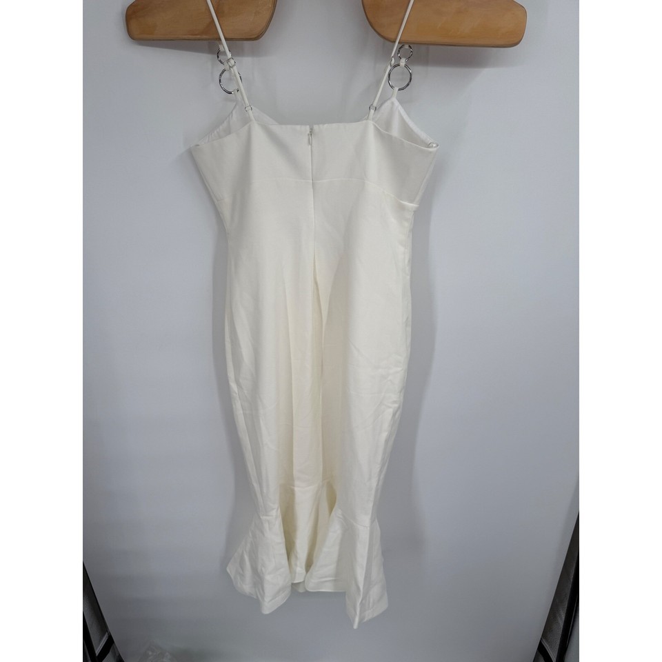 $298 Likely Women's Ivory Hirsch Chain Link Strap Mermaid Midi Dress ...