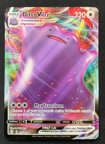 Ditto VMAX 051/072 Shining Fates Ultra Rare Holo Pokemon TCG Card NM | eBay