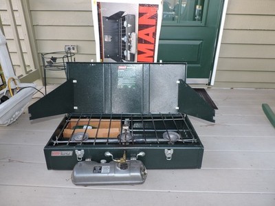 COLEMAN 428-700 THREE BURNER POWERHOUSE IN BOX DUAL FUEL STOVE | eBay