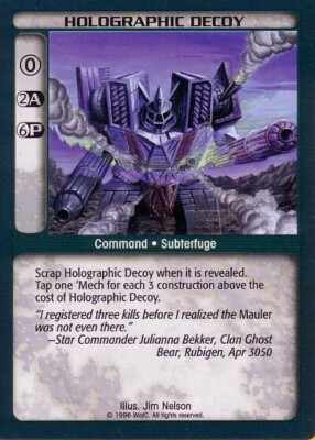 Battletech CCG: Holographic Decoy [Ungraded] from set Premiere Unlimited BT WOTC | eBay