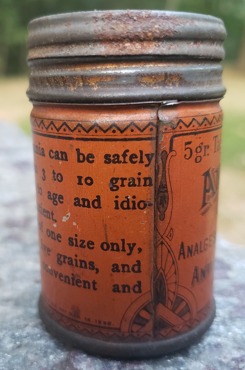 RARE Antique ANTIKAMNIA Tablets Tin Victorian QUACK MEDICINE Empty ...