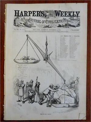 Nast art Centennial Horses Tilden Harper's newspaper 1876 complete ...