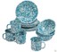 Crow Canyon Enamelware, Marble Style, 16 Piece Dinnerware Set for 4, 7 ...