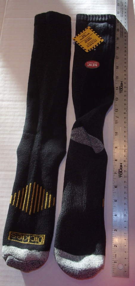 2 PAIR DICKIES COPPER SHIN PROTECTOR BOOT LENGTH WORK SOCKS MENS 6-12 ...