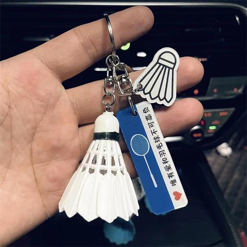 New Creative 3D Simulation Mini Badminton Keychain Bag Hanging Ornament ...