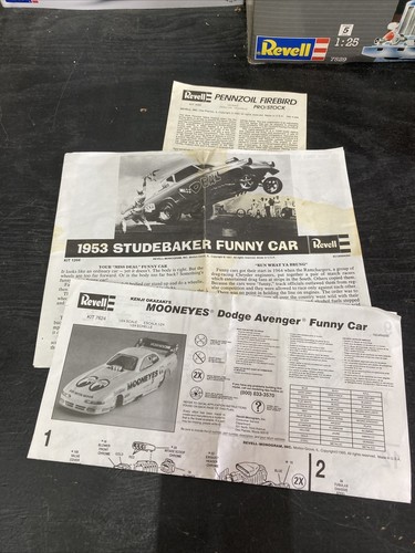 Vintage Revell Lot of model car Drag Race kit instructions Lot #8 | eBay