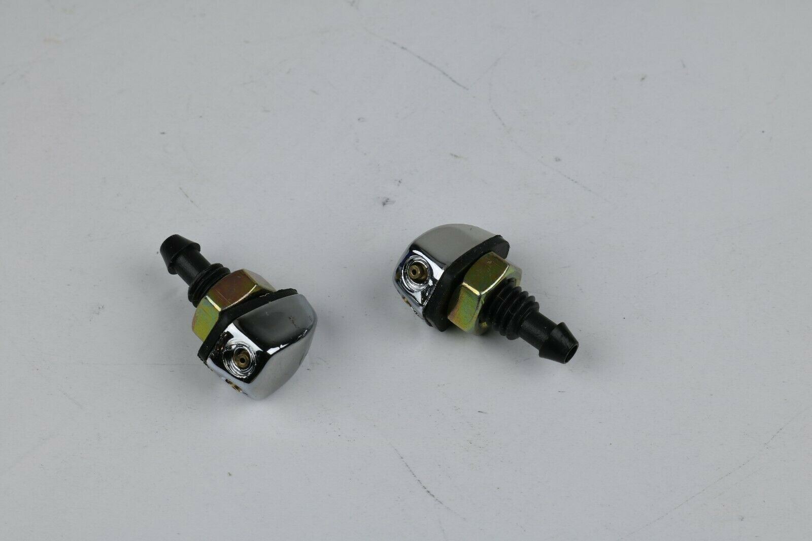 PAIR Twin Chrome Windscreen Washer Jets for 4mm tube/pipe NEW | eBay