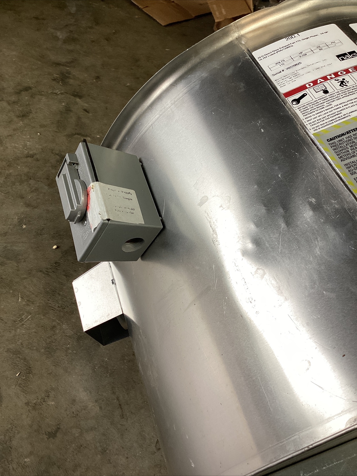 Acme Model 20-D Direct Drive Upblast Exhaust Fan 115v Single Ph.1/4HP ...