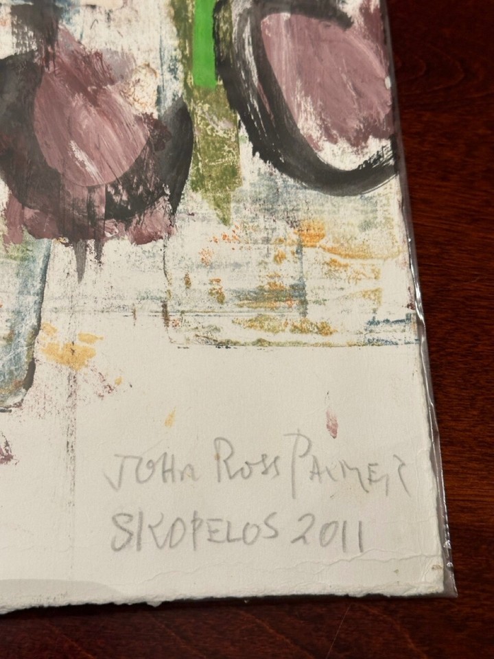 Original John Ross Palmer Skopelos Monoprint painting from Greece Unframed | eBay