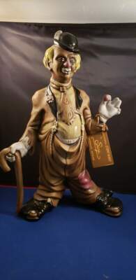 California Stoneware by Suzi CLOWN FIGURINES 13.5"H Handmade Artware | eBay