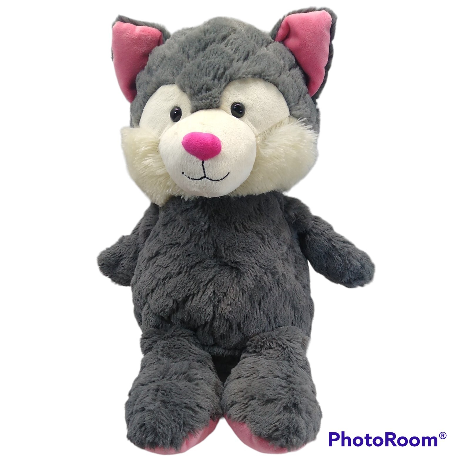 Animal Adventure Dog Gray White Pink 21" Length No Tags Good Condition ...