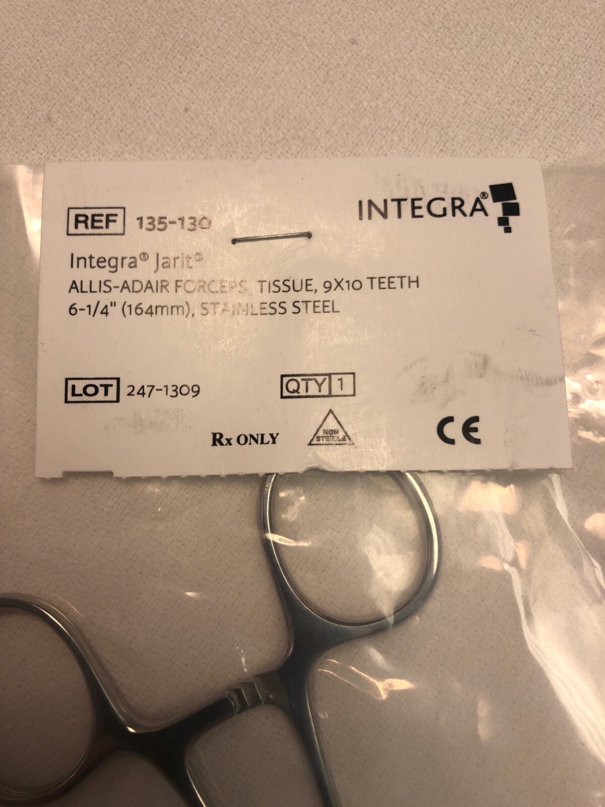 Jarit 135-130 Allis-adair Tissue Forceps With 9x10 Teeth for sale ...