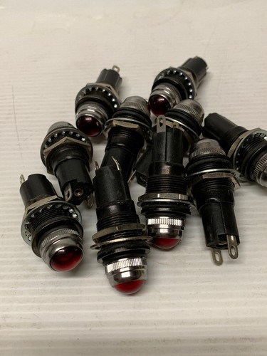 Dash Warning Light RED Signal Hot Rod Rat Rod Industrial 5/8 12V X 10 ...