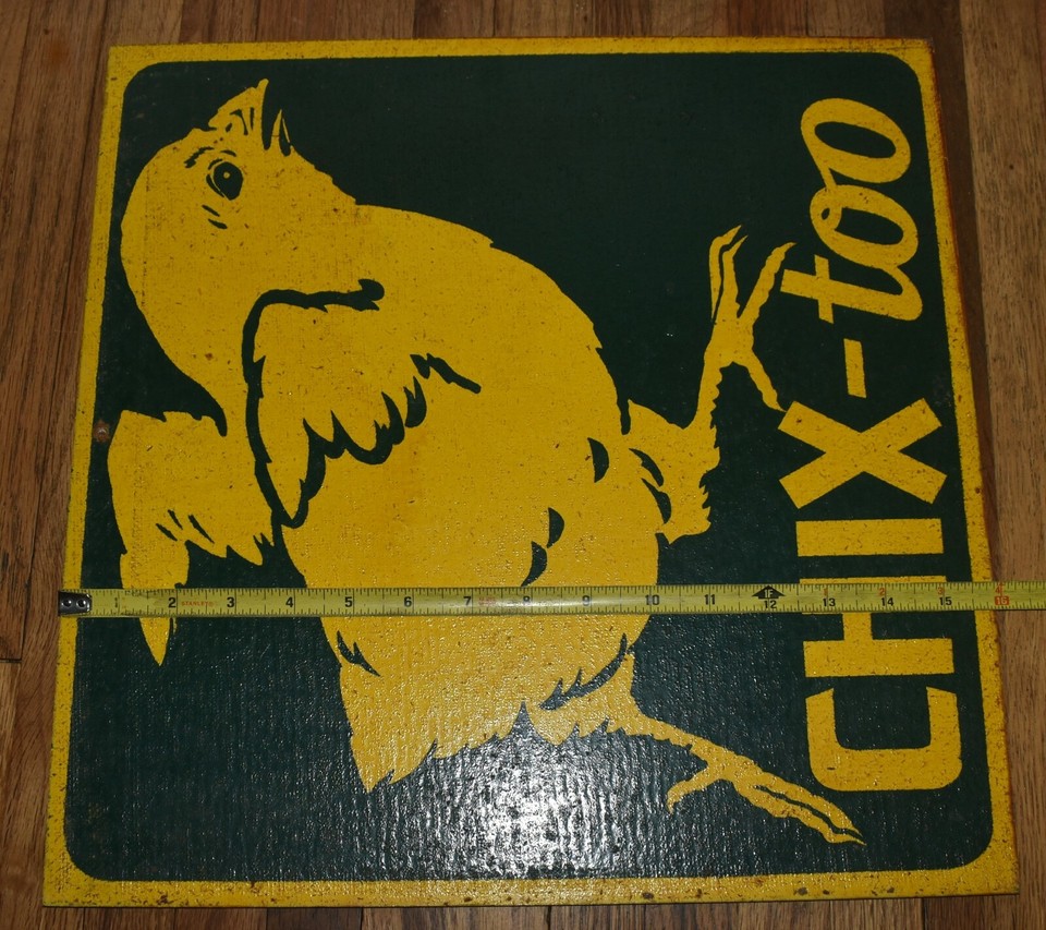 Vintage 16x16 Dekalb Chix Too Masonite Chicken Advertising Farm SIGN | eBay