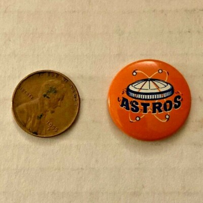 Vintage 1" Round Houston Astros Pin Metal Rare | eBay