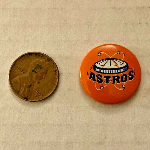 Vintage 1" Round Houston Astros Pin Metal Rare | eBay