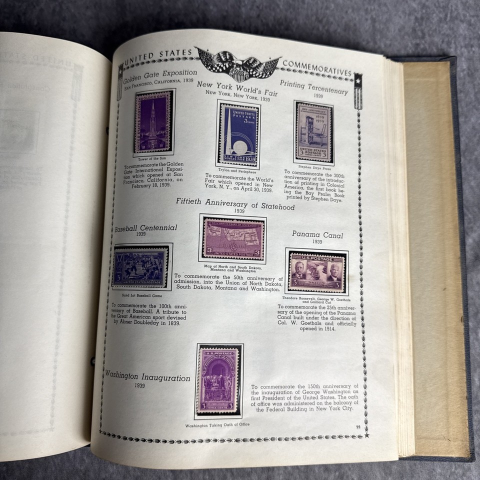All American Stamp Album 1957 Edition + 202 Stamps | eBay