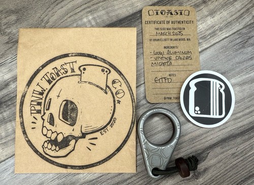 PNW Toast Co GTFO Hand Stamped Aluminum | Vintage Canvas Micarta | | eBay