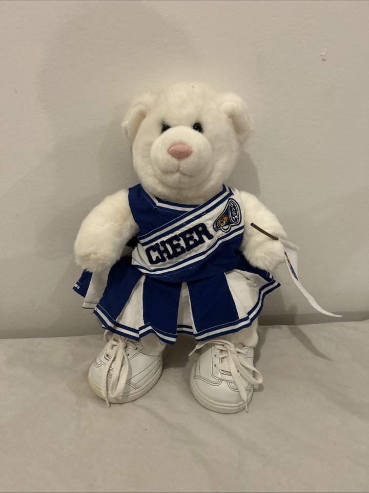 Build-A-Bear Cheerleader Teddy Bear With Flag & Cheer Outfit | eBay