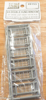 Tichy Train Group HO Scale #8153 6/6 Double Hung Window (30"w x 66" h ...