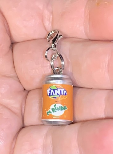 Silver Fanta Soda Can Pop Charm Zipper Pull & Keychain Add On Clip!! | eBay