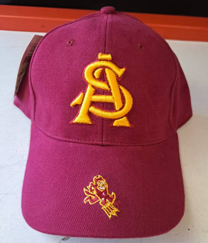 Arizona State Sun Devils Maroon Adjustable Baseball Cap American OP | eBay