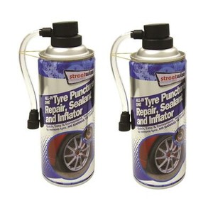 2 x Emergency Car Flat Tyre Fix Puncture Repair Foam Sealant & Inflator ...