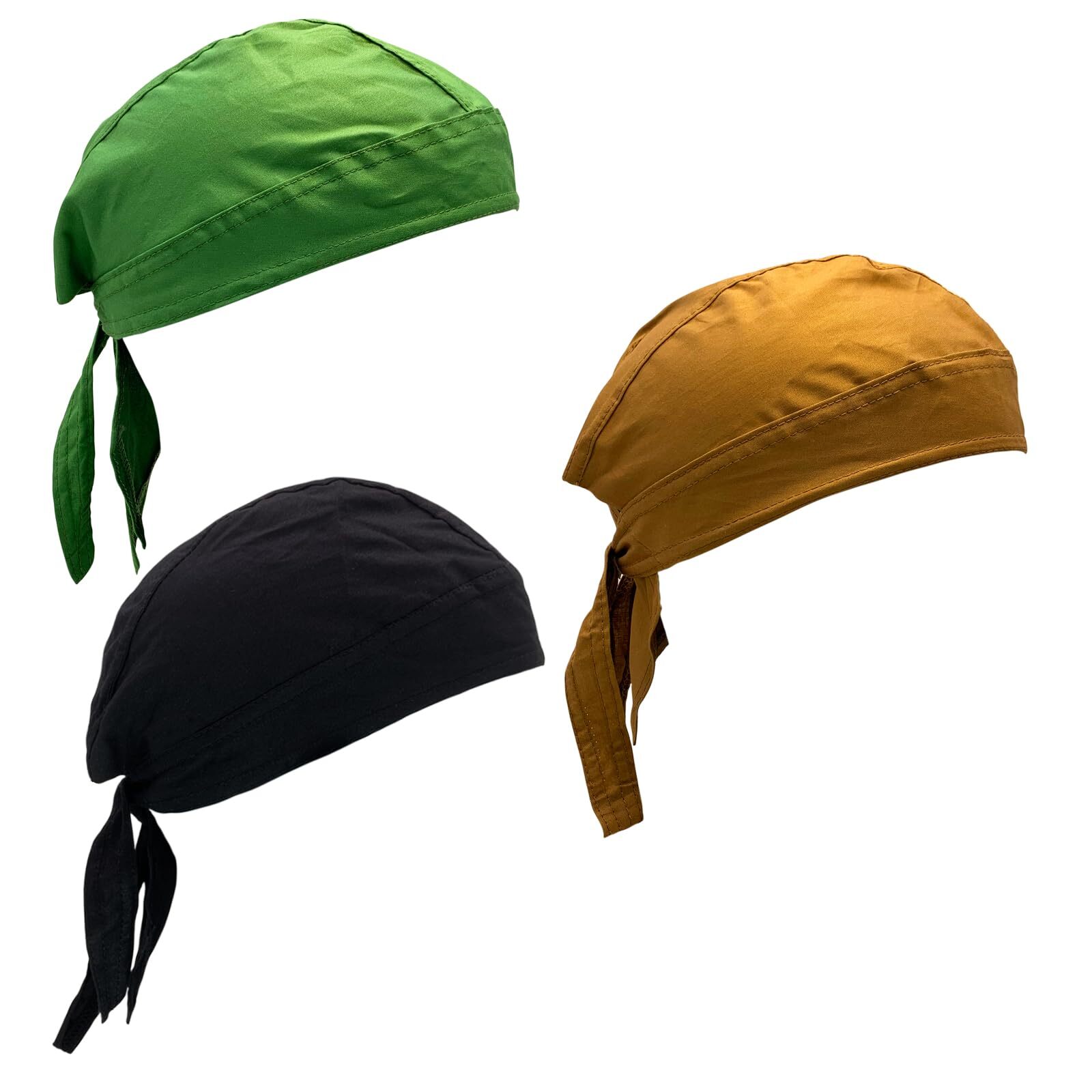 Cotton Doo Rag Skull Cap Sweat Wicking Head Wraps Breathable Helmet ...