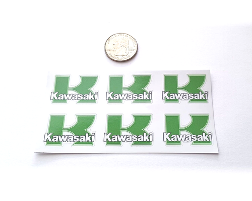 6 pk X-SMALL Team Kawasaki Stickers - Team Green AHRMA VMX KX KDX KX420 ...