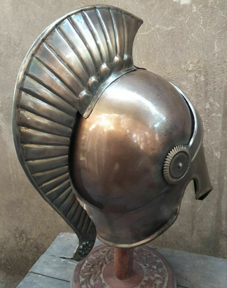 Greek Corinthian Helmet Medieval Knight Greek Armor Crest Antique ...