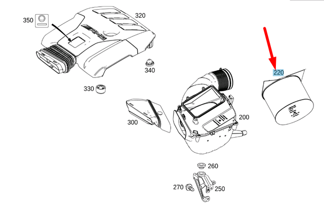 MERCEDES-BENZ CLA C118 Air Filter Element A1390940100 GENUINE for sale ...