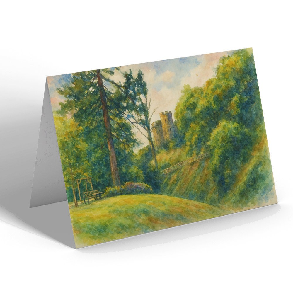 GREETING CARD - The Castle Moat, Exeter - Vintage Art Style | eBay UK