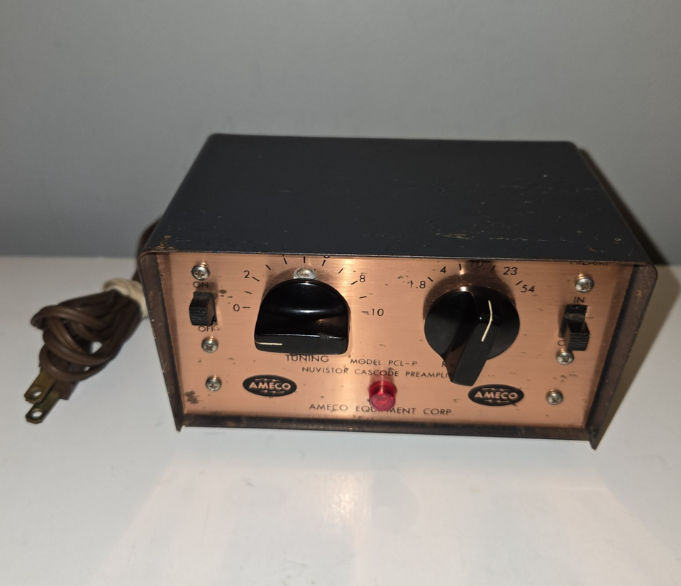 AMECO PCL-P Nuvistor Cascode Preamplifier Preamp Antenna Output Vtg ...