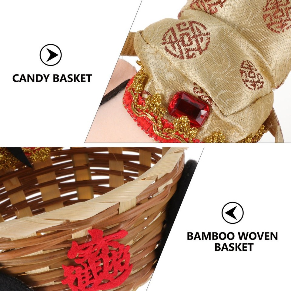 Chinese Candy Box Decorations for Home Holiday Woven Storage Basket ...