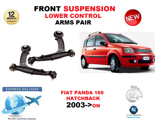 FOR FIAT PANDA FRONT LOWER SUSPENSION ARMS 2003->ON 169 HATCHBACK LEFT ...